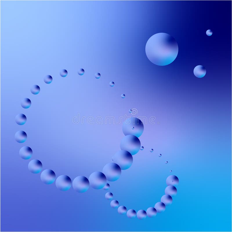 Abstract Blue Gradient Background with Circles and 3d Balls Stock ...