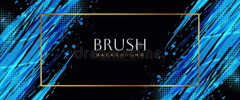 Abstract Blue Gradient Brush Background. Vibrant Grunge Sports ...