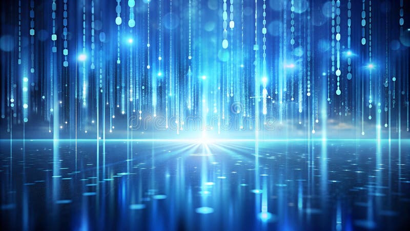 Abstract Blue Gradient with Floating Code Generative AI Stock ...