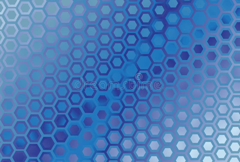 Abstract Blue Gradient Hexagon Pattern Background Vector Illustration Beautiful Elegant ...