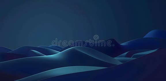 Abstract Blue Gradient Hills Minimalist Background Stock Illustration ...
