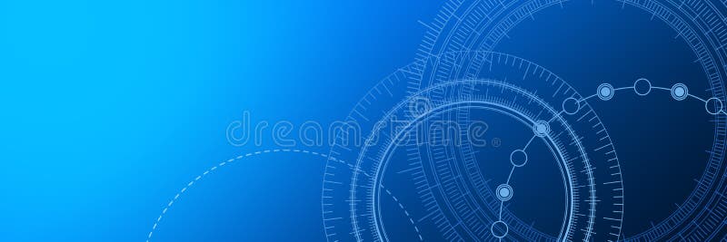 Abstract Blue Gradient Illustration with Overlapping Circles, Dots and ...