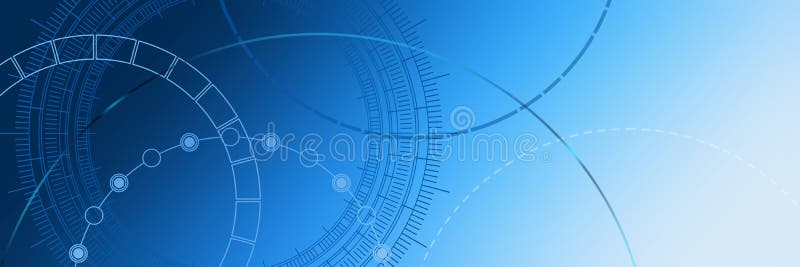 Abstract Blue Gradient Illustration with Overlapping Circles, Dots and ...