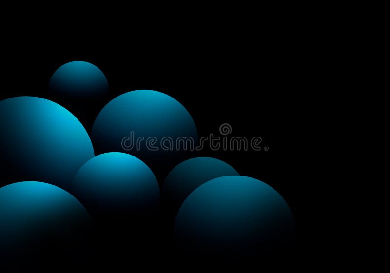 Abstract Blue Gradient Sphere Background Stock Illustration ...