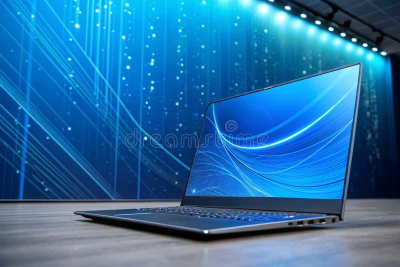 Abstract Blue Gradient Technology Background Stock Illustration ...