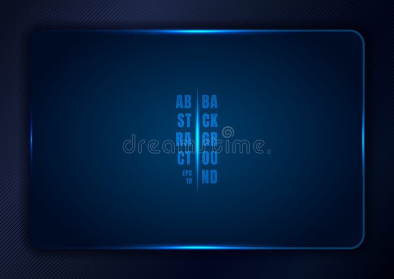 Abstract Blue Gradient Template Background with Rectangle Rounded Frame ...