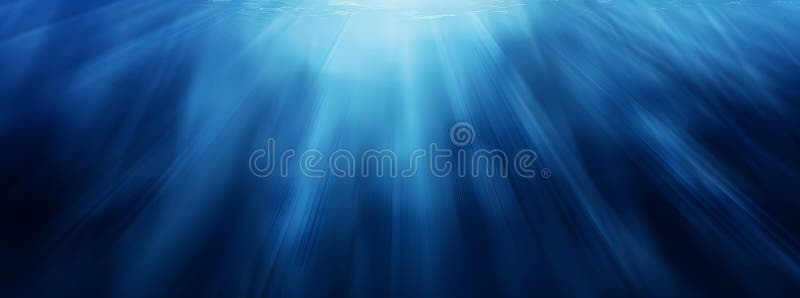 Abstract Blue Gradient Underwater Light Rays Stock Illustration ...