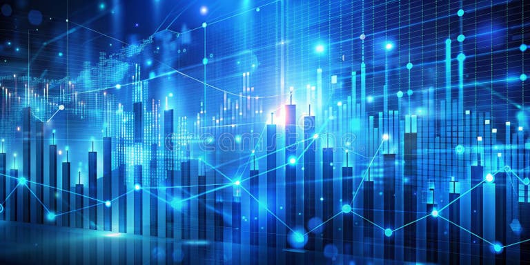 Abstract Blue Graph Data Visualization, Data Analytics, Technology ...