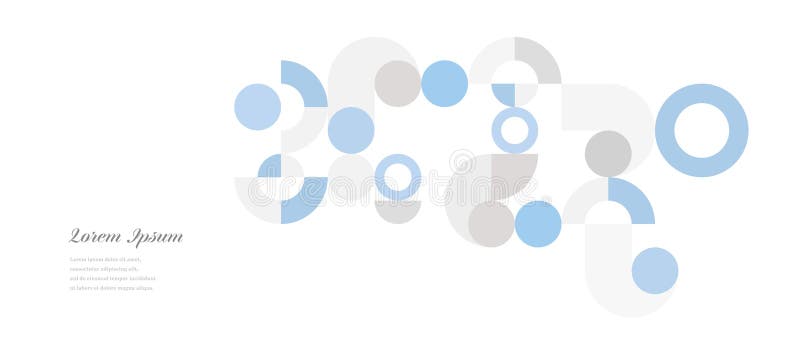 Abstract Blue Gray Round. Geometric Circle Background. Retro Styled ...