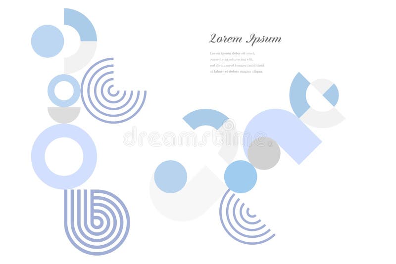 Abstract Blue Gray Round. Geometric Circle Icon. Retro Styled Pattern ...