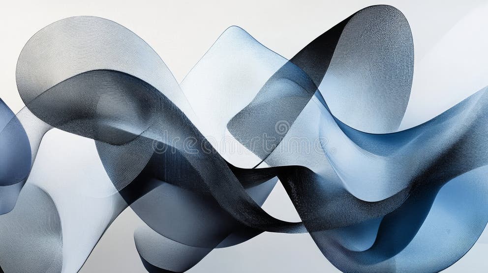 Abstract Blue and Gray Wave Forms Design Stock Illustration ...