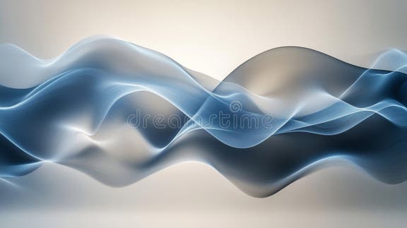Abstract Blue and Gray Wave Forms Design Stock Illustration ...