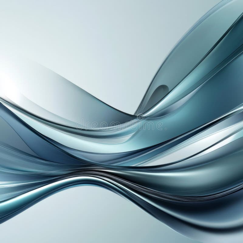 Abstract Blue and Gray Wavy Lines with Depth and Sheen Stock ...