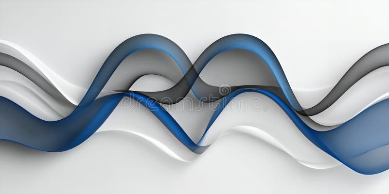 Abstract Blue Gray White Wave Background Design Modern Swirling Flowing ...