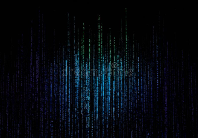 Abstract Blue Green Data Flow Background Stock Illustration ...