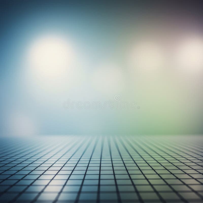 Abstract Blue Green Grid Floor Background Stock Illustration ...