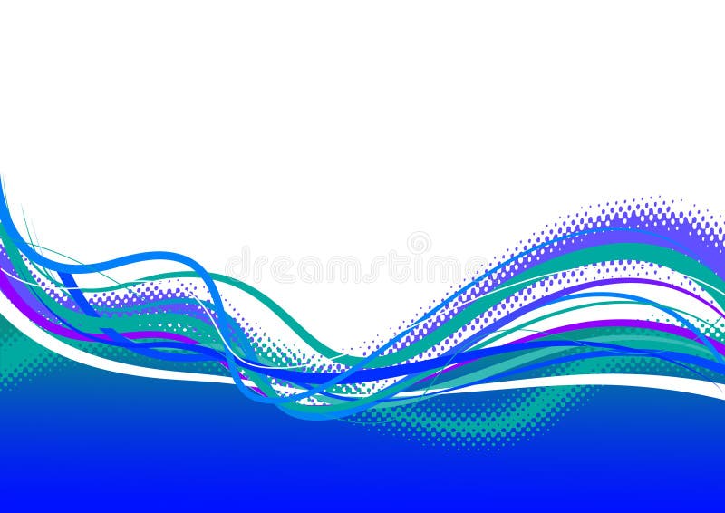 Abstract blue green lines. stock vector. Illustration of curve - 5822675