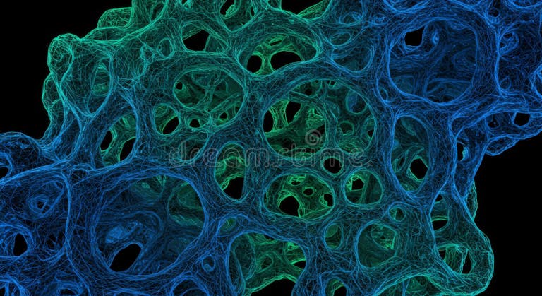 Abstract Blue and Green Network Structure Background Stock Illustration ...