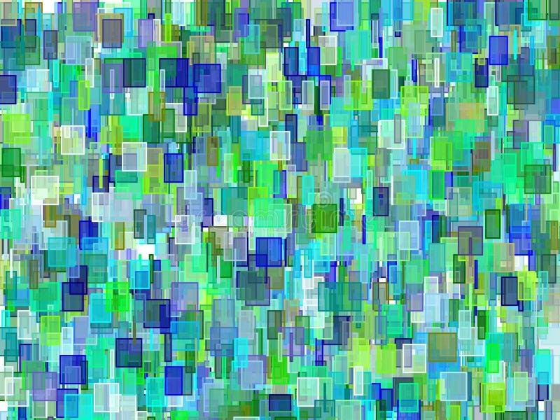 Abstract Blue Green Squares Illustration Background Stock Illustration ...