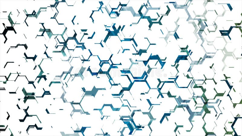 Abstract Blue Green Tech Hexagonal Pattern Motion Background Stock Video - Video of hexagon ...