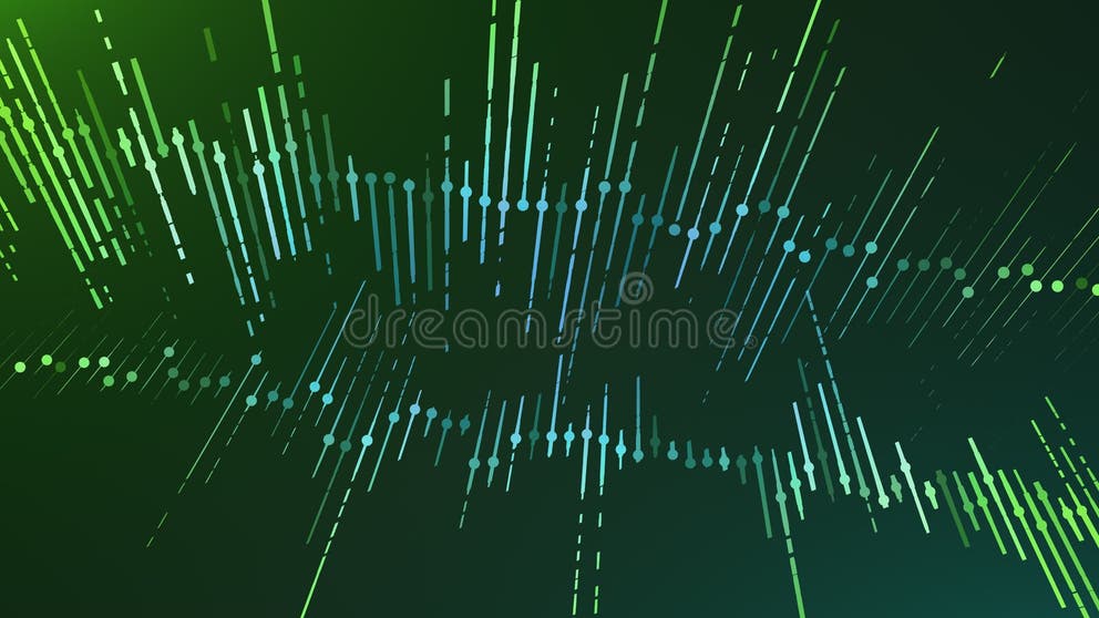 Abstract Blue Green Technology Hi-tech Background Stock Illustration ...