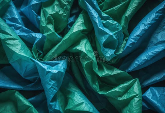 Abstract Blue and Green Tissue Paper Texture Stock Illustration ...