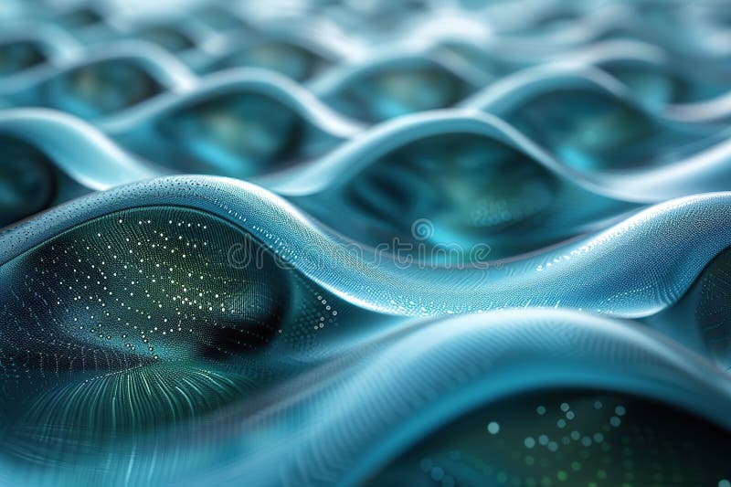 Abstract Blue and Green Wave Pattern Stock Illustration - Illustration ...