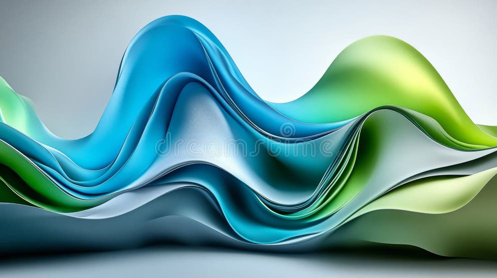 Abstract Blue and Green Wave Texture Background Stock Illustration ...