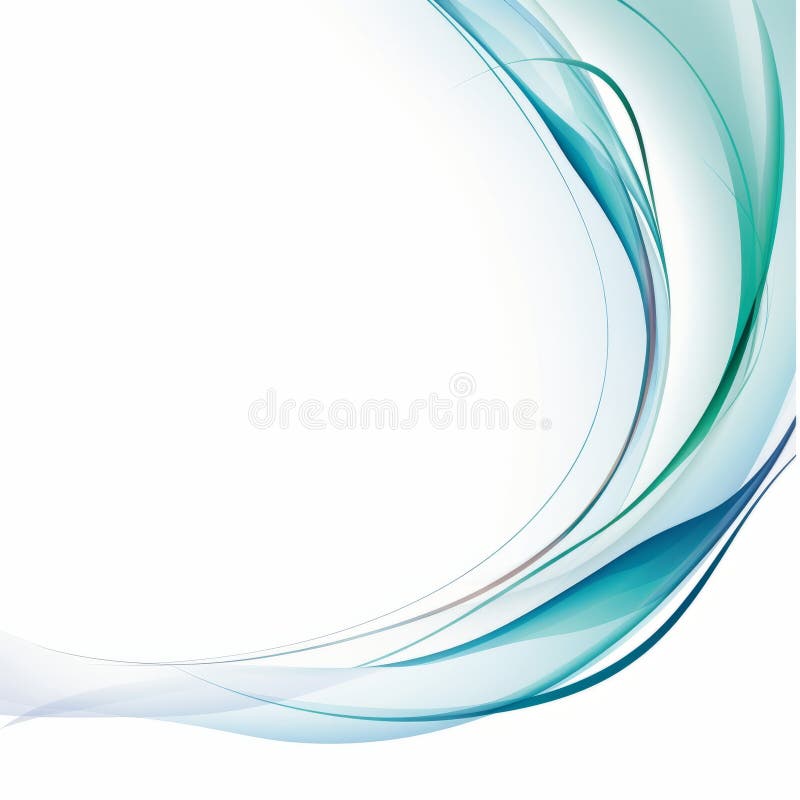 Abstract Blue and Green Waves on a White Background Stock Illustration ... Abstract Blue and Green Waves on a White Background Stock Illustration ...