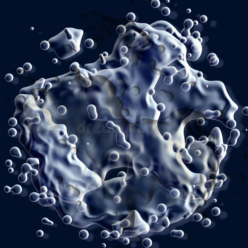 Abstract Blue Grey Fluids Illustration, Bubble Gradients Shapes in ...