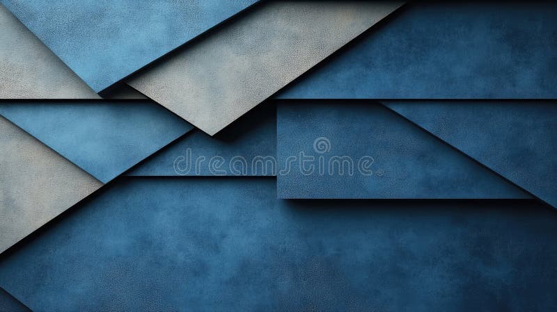 Abstract Geometric Background: Overlapping Blue and Gray Shapes Stock ...