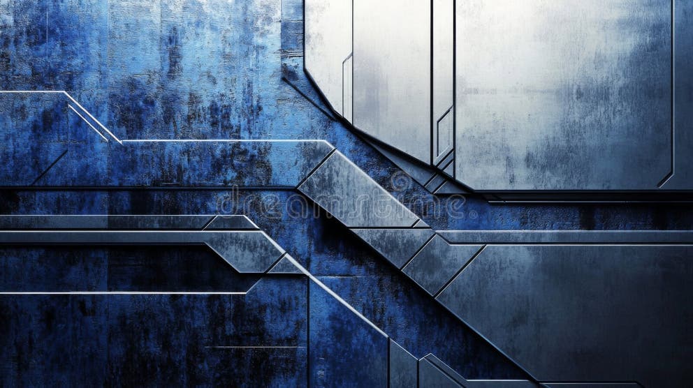 Abstract Blue and Grey Metallic Texture Background Stock Illustration ...