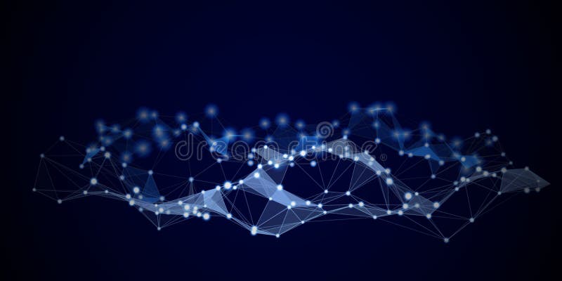 Abstract Blue Grid Background . Connection Structure Stock Vector ...