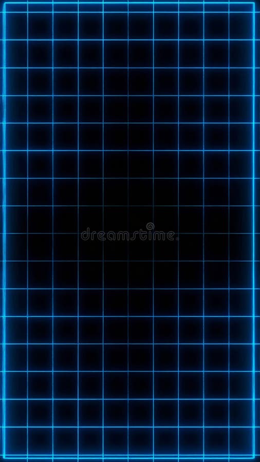 Abstract Blue Grid Pattern on Dark Background Stock Illustration ...