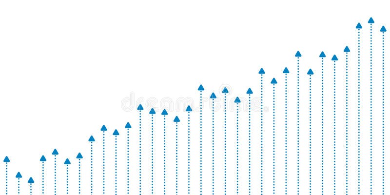 Abstract Growing Financial Graph Chart Arrows Background Stock Vector ...