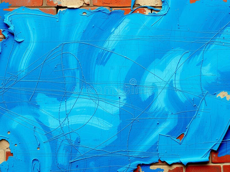 Abstract Blue Grunge Wall Texture with Faded Ink Splatter and Scratch ...