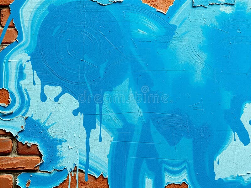 Abstract Blue Grunge Wall Texture with Faded Ink Splatter and Scratch ...