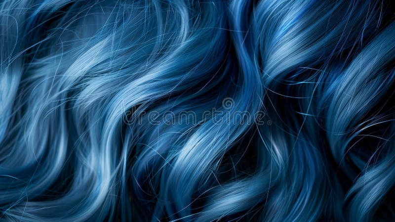 Abstract Blue Hair Texture Background Stock Illustration - Illustration ...