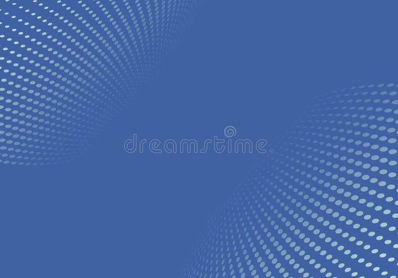 Abstract Blue Halftone Dots Pattern Distortion Perspective Background ...