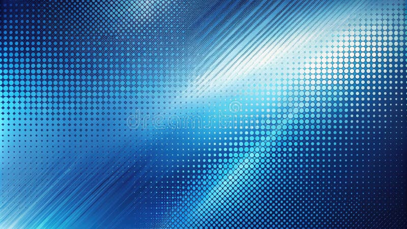 Abstract Blue Halftone Pattern with Diagonal Lines and Dots. Generative ...
