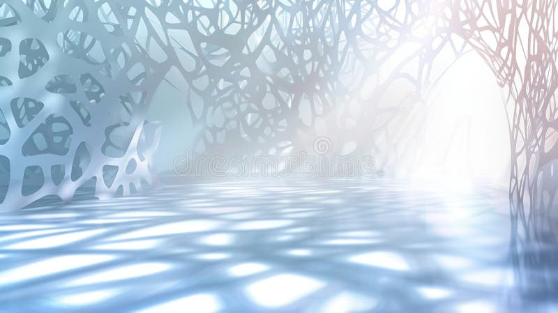 Abstract Blue Haze Forest Background with Dappled Light Stock Photo ...