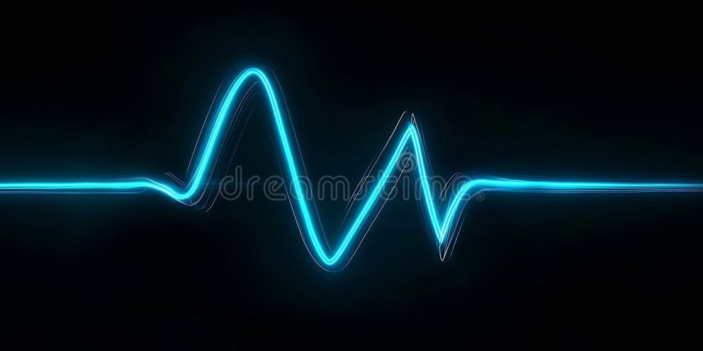 Abstract Blue Heartbeat Wave Background Stock Illustration ...