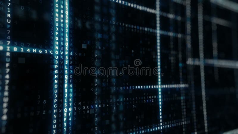 Abstract Blue Hex Background Technology Stock Footage - Video of blue, binary: 185251104
