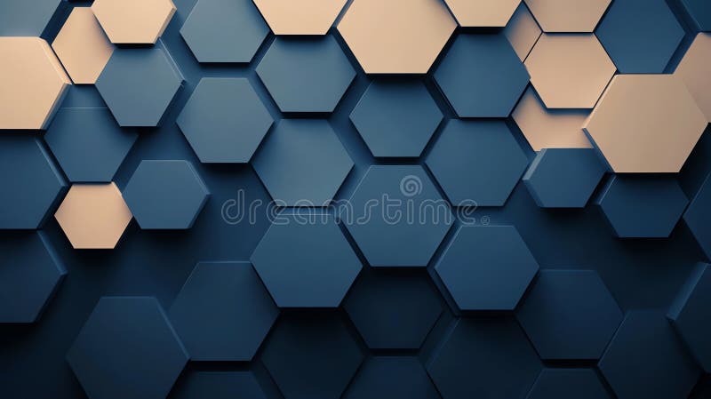 Abstract Blue Hexagon Background with Geometric Shapes Stock Photo - Image of pattern, creative ...