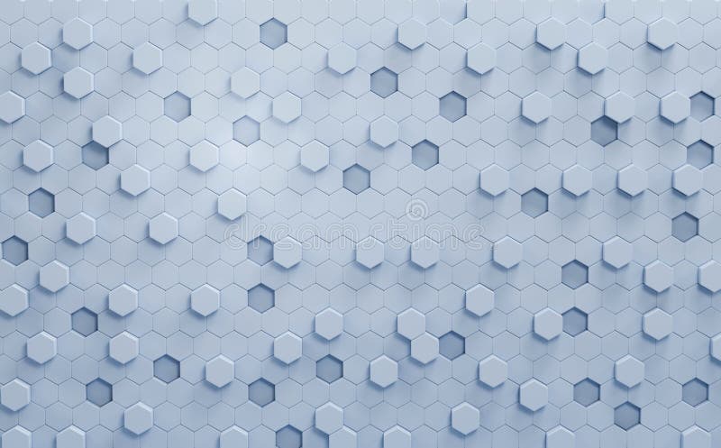 Abstract Blue Hexagon Clean Background 3d Render Stock Illustration ...