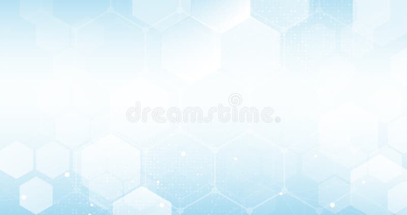 Abstract Blue Hexagon Shape with Science and Health Care Concept ...