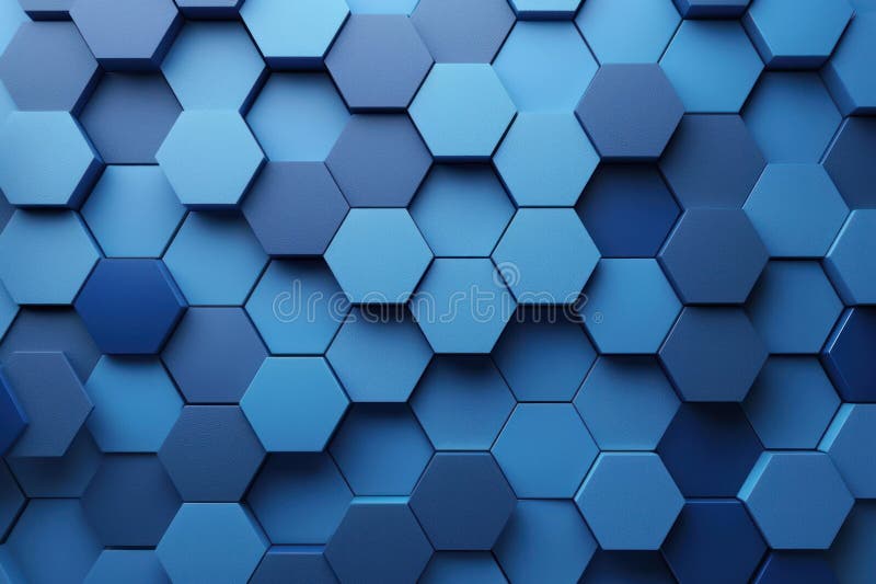Abstract Blue Hexagonal Pattern Background Stock Illustration ...