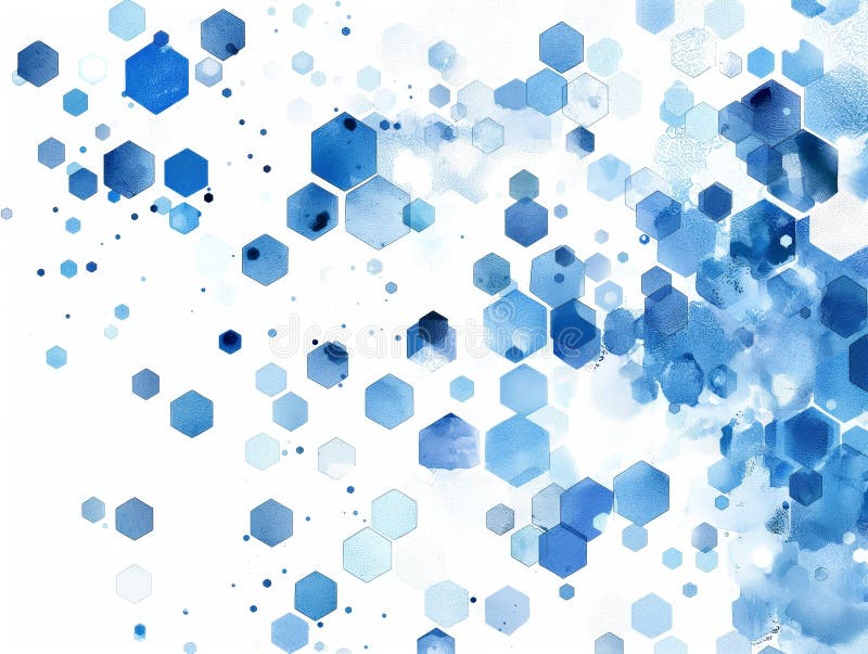 Abstract Blue Hexagonal Pattern Stock Image - Image of modern, shades ...