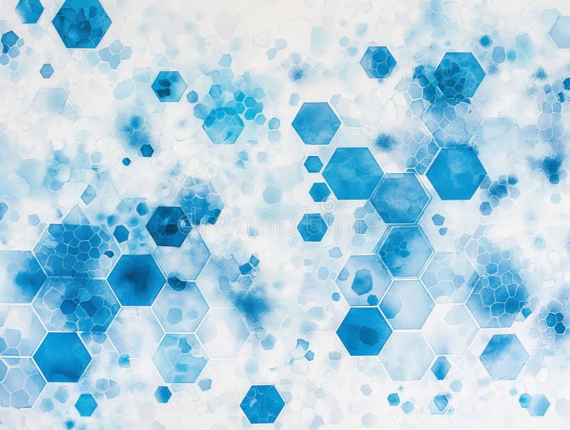 Abstract Blue Hexagonal Pattern Stock Image - Image of background ...