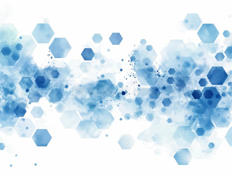 Abstract Blue Hexagonal Pattern Stock Image - Image of texture, digital ...